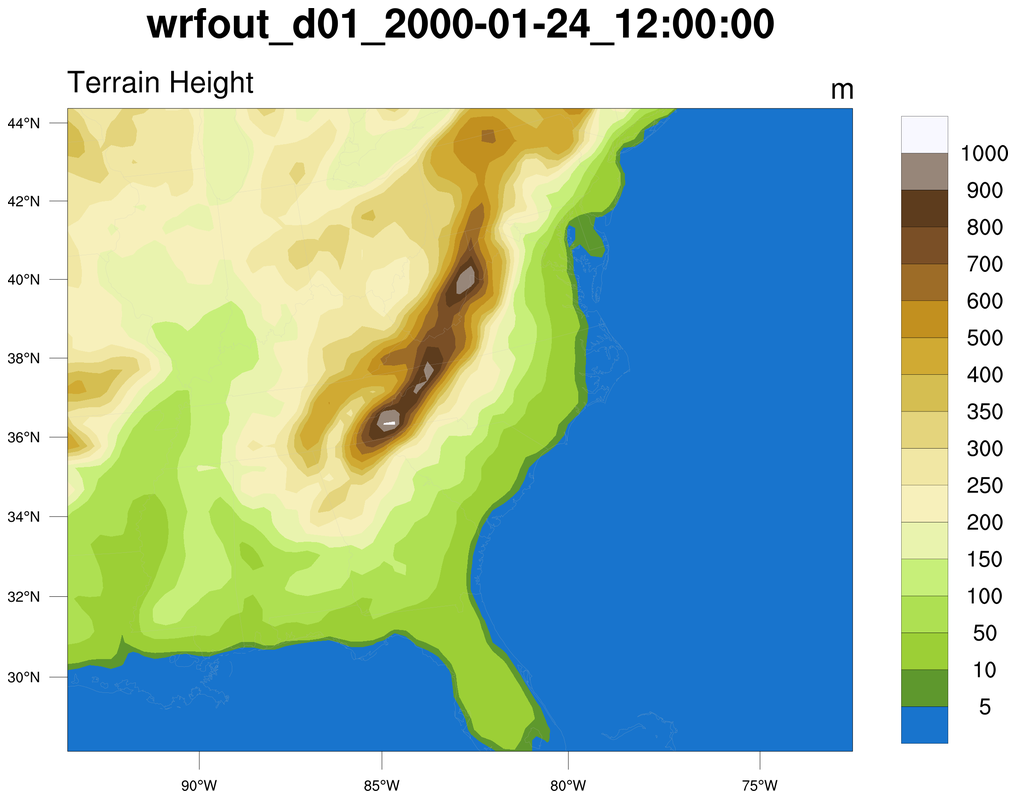 NCL example scripts for plotting WRF-ARW and MPAS data