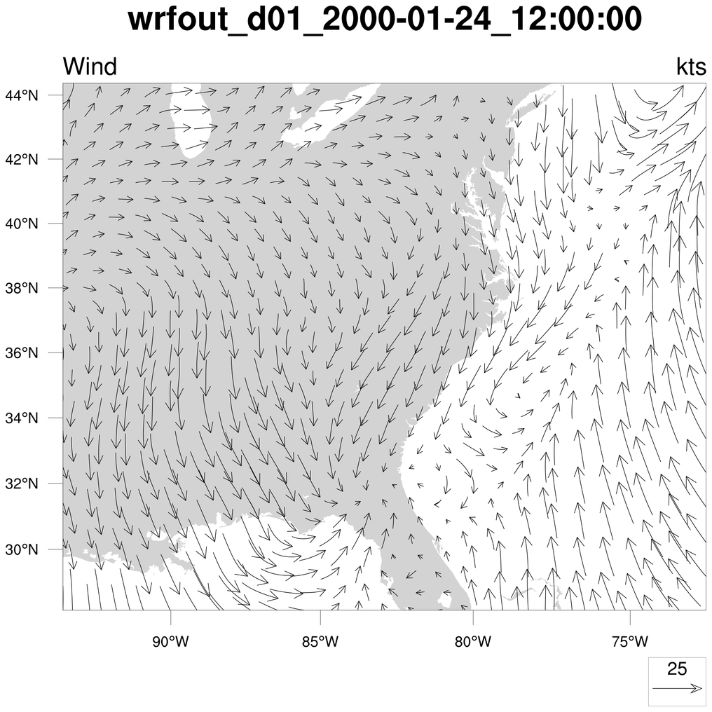 NCL example scripts for plotting WRF-ARW and MPAS data