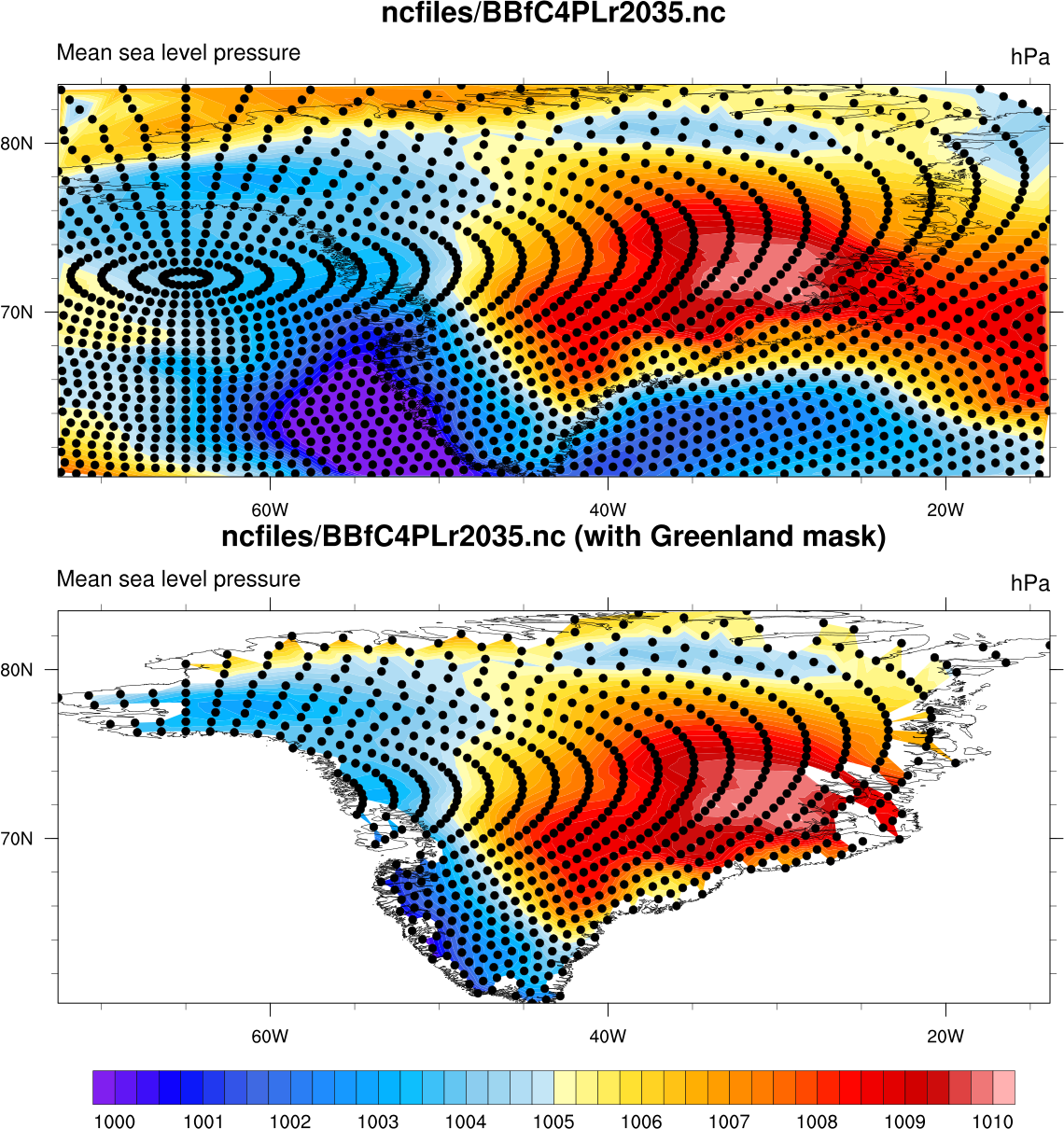 NCL scripts for plotting ARPEGE data